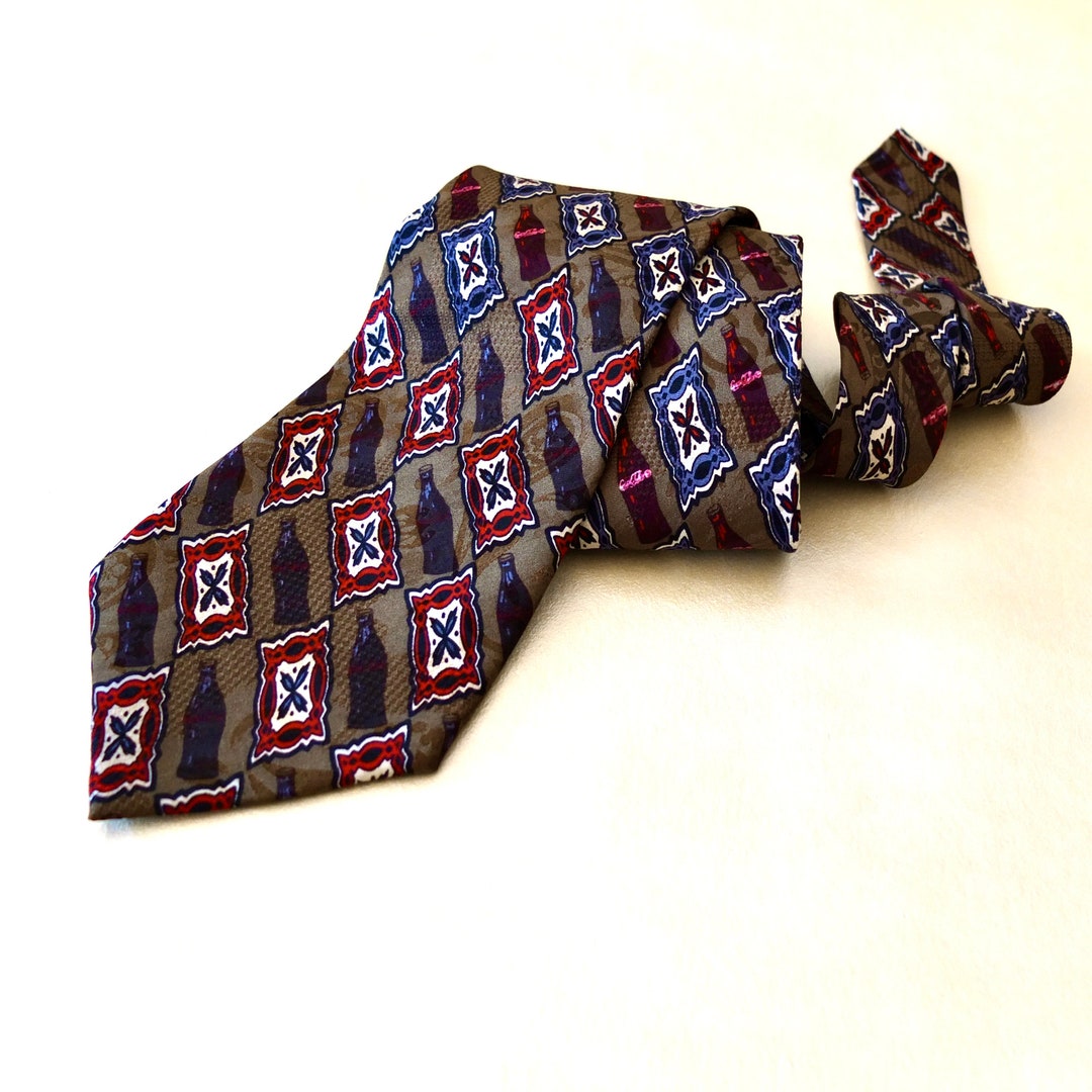 Coca Cola Souvenir Vintage Silk Tie, Men's Wide Silk Necktie - Etsy
