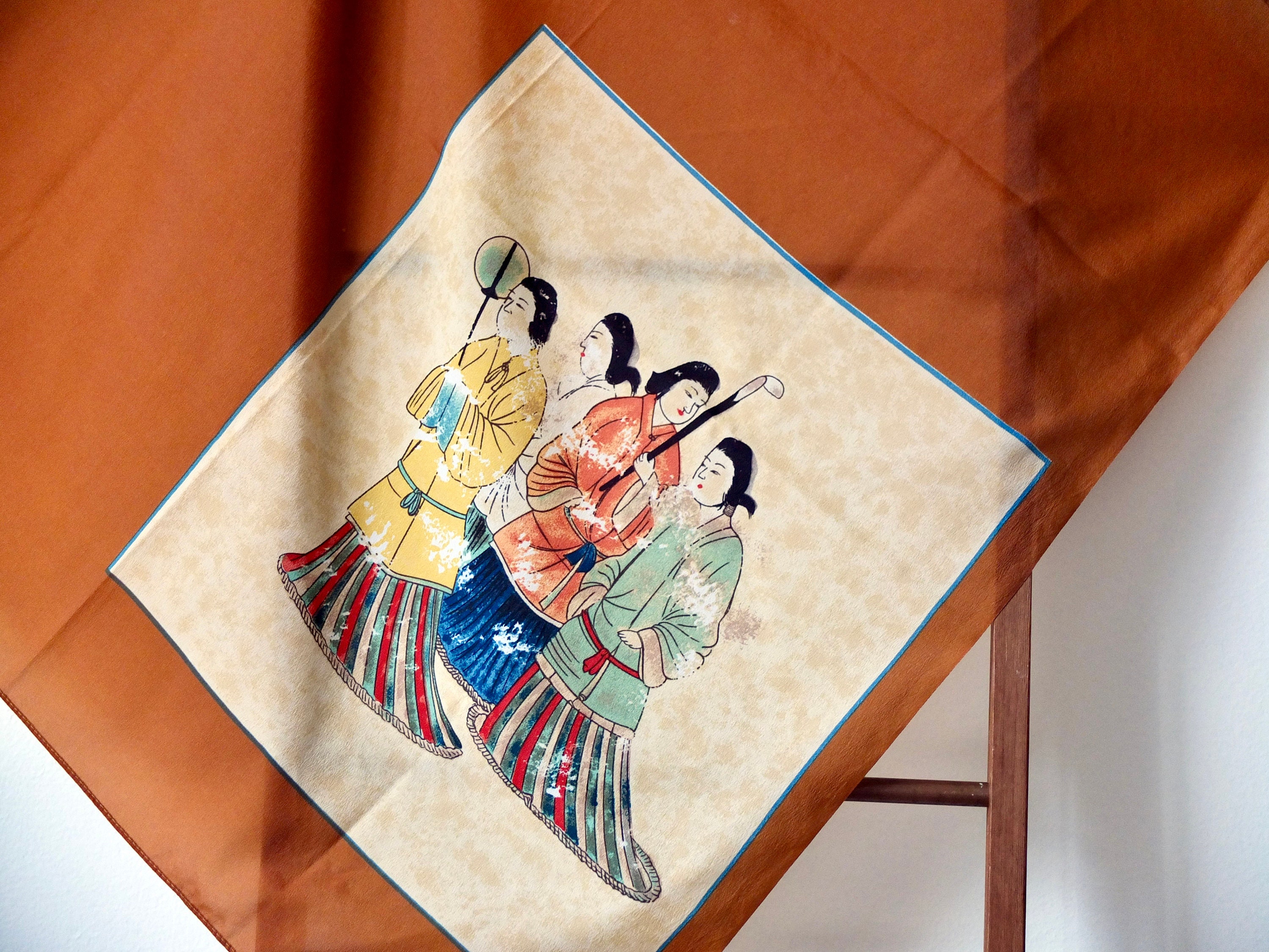 Japanese woman's scarf vintage Japanese female Samurai | Etsy