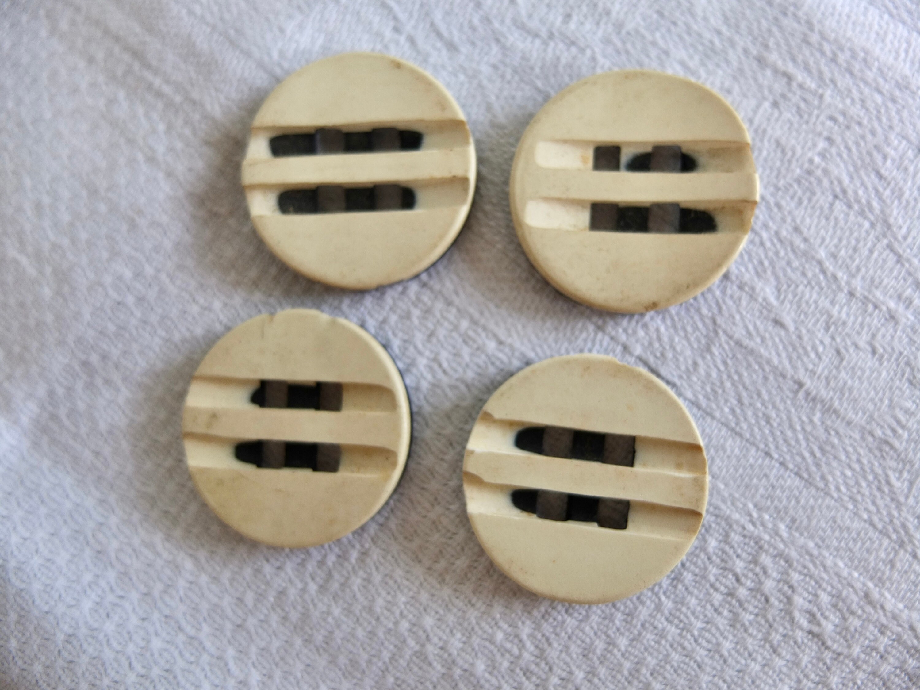 Set of Large Art Deco Buttons Four XL Galalith Buttons 1920s - Etsy