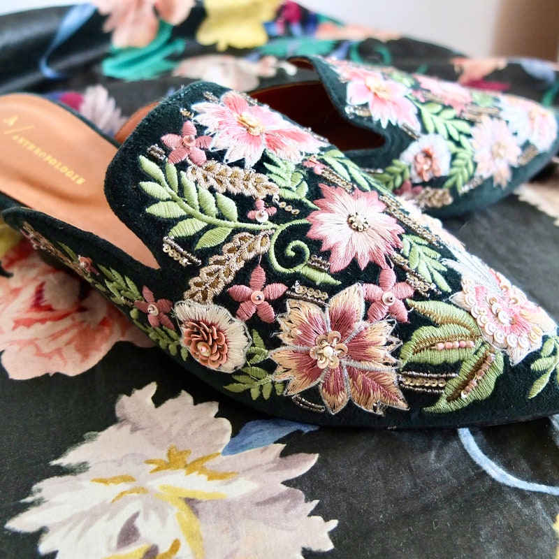 Embroidered Slippers - Etsy