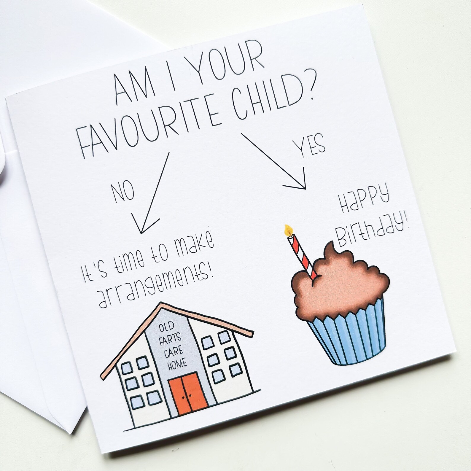 Happy Birthday Card Am I Your Favourite Child Funny Greeting Card - Etsy