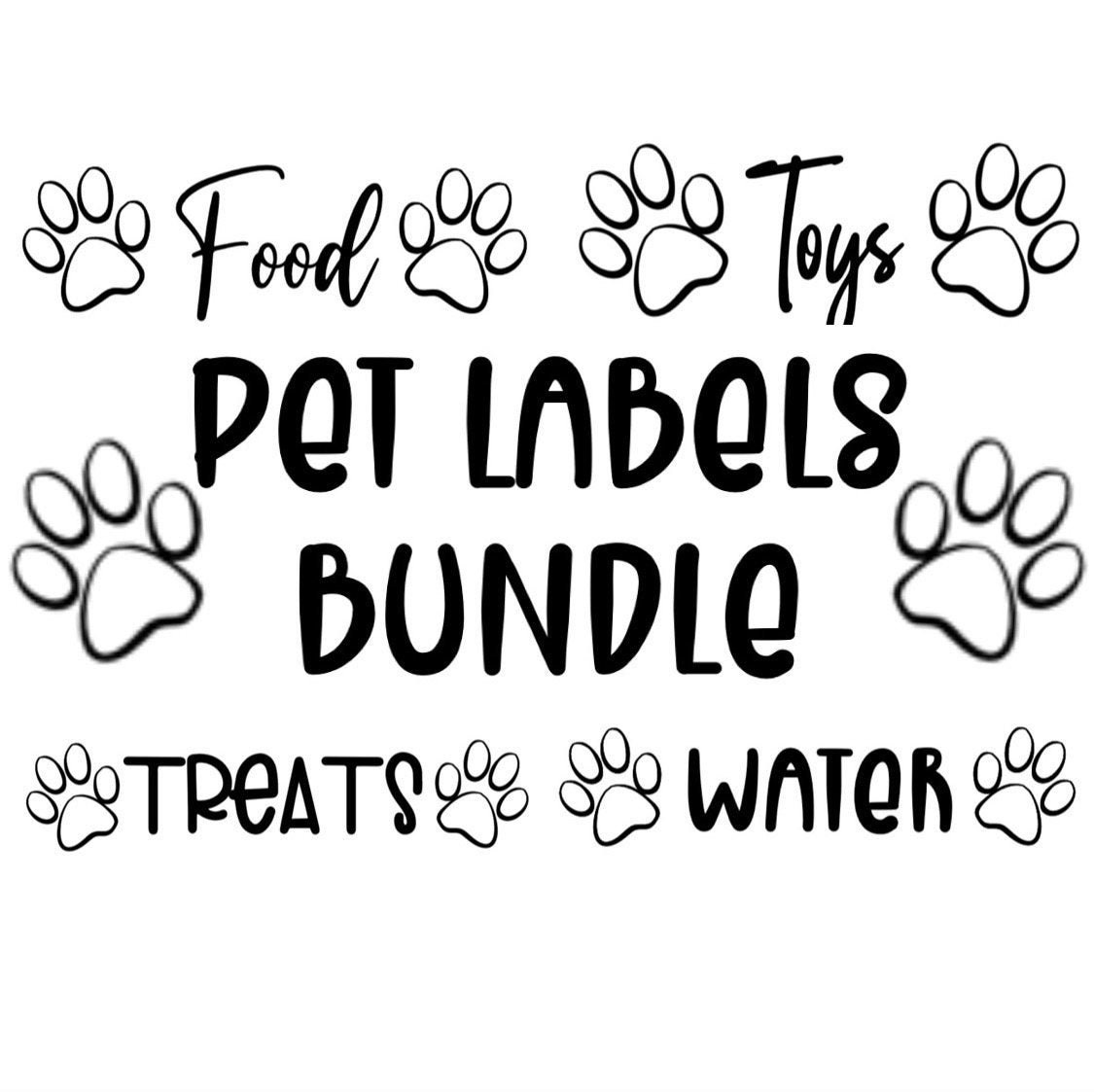 Personalised Pet Labels Custom Pet Stickers With Paw Prints for Storage ...