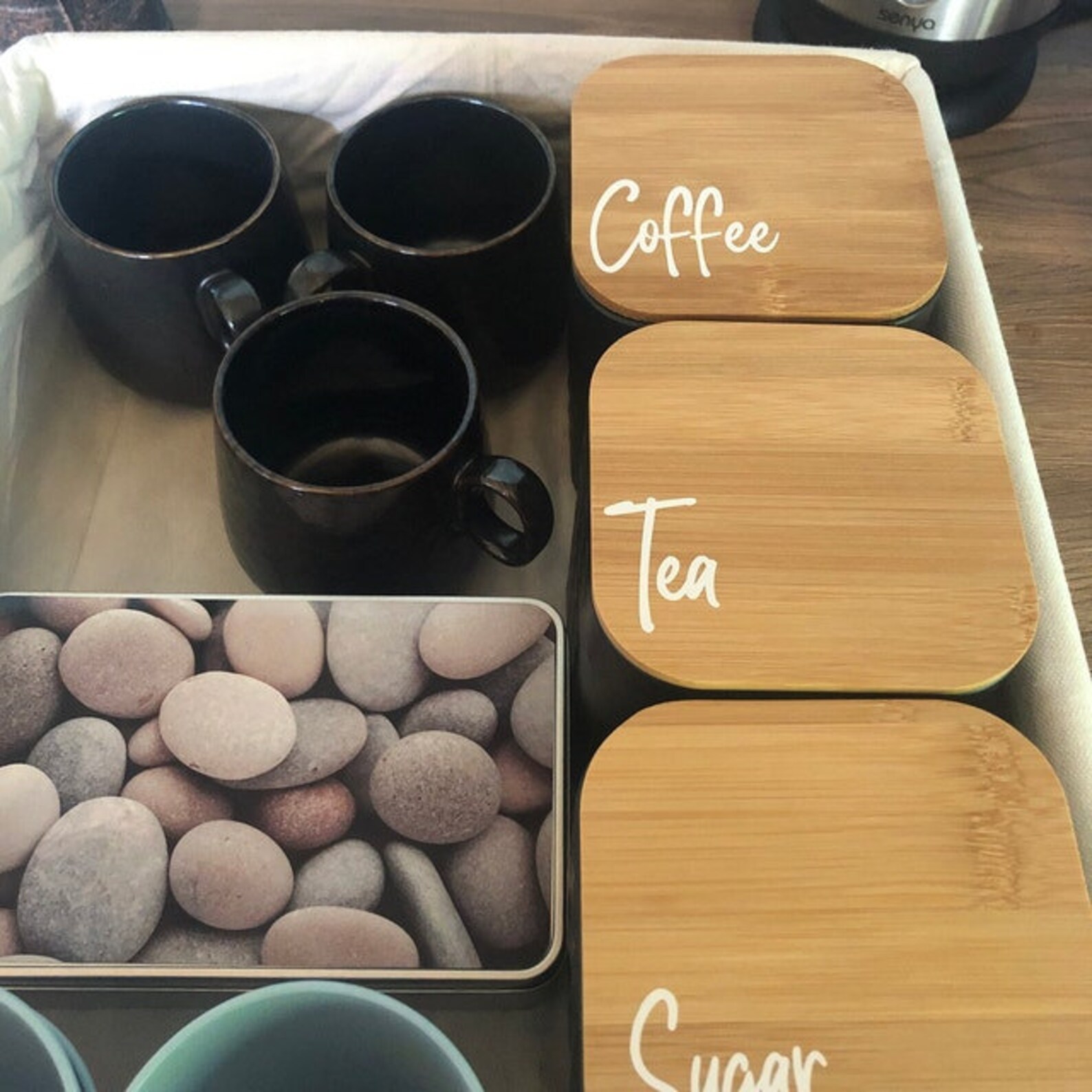 Tea Coffee Sugar Labels - Kitchen Storage Vinyl Stickers - Etsy