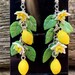 Lemon Earrings Sterling Silver Citrus Fruit Long Dangle - Etsy UK