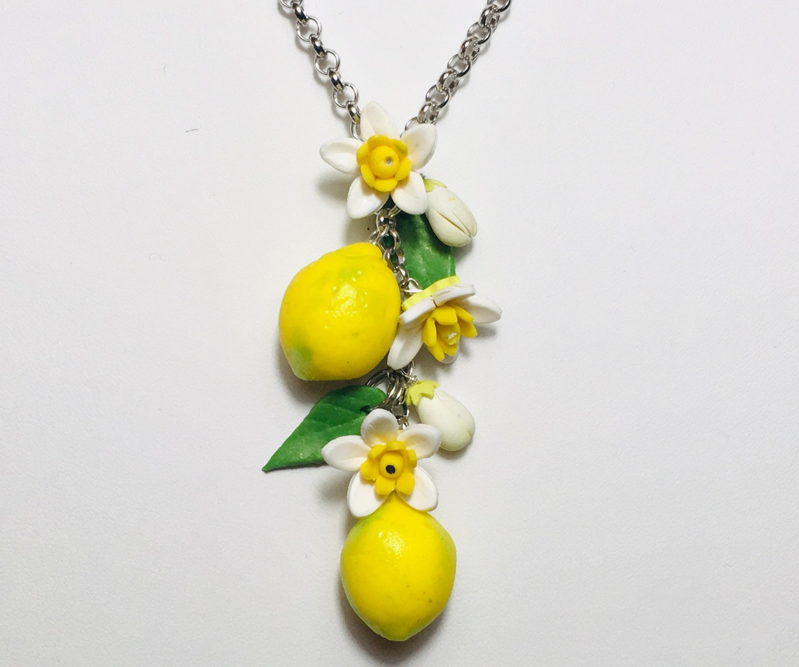 Lemon Pendant. Long Necklace - Etsy