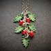 Holly Handmade Pendant Necklace Christmas Pendant Holly - Etsy UK