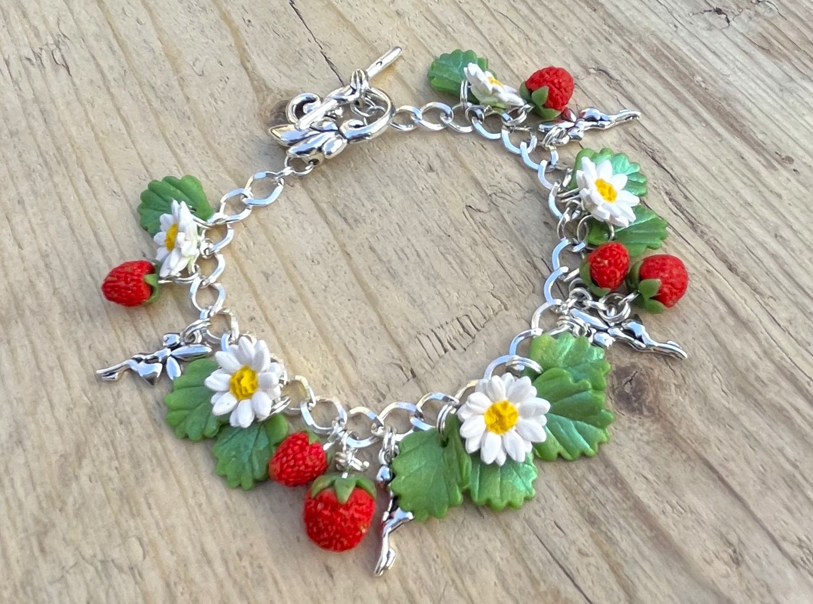 Strawberry charm bracelet store