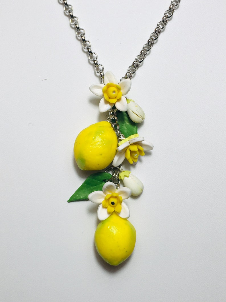 Lemon Pendant. Long Necklace - Etsy