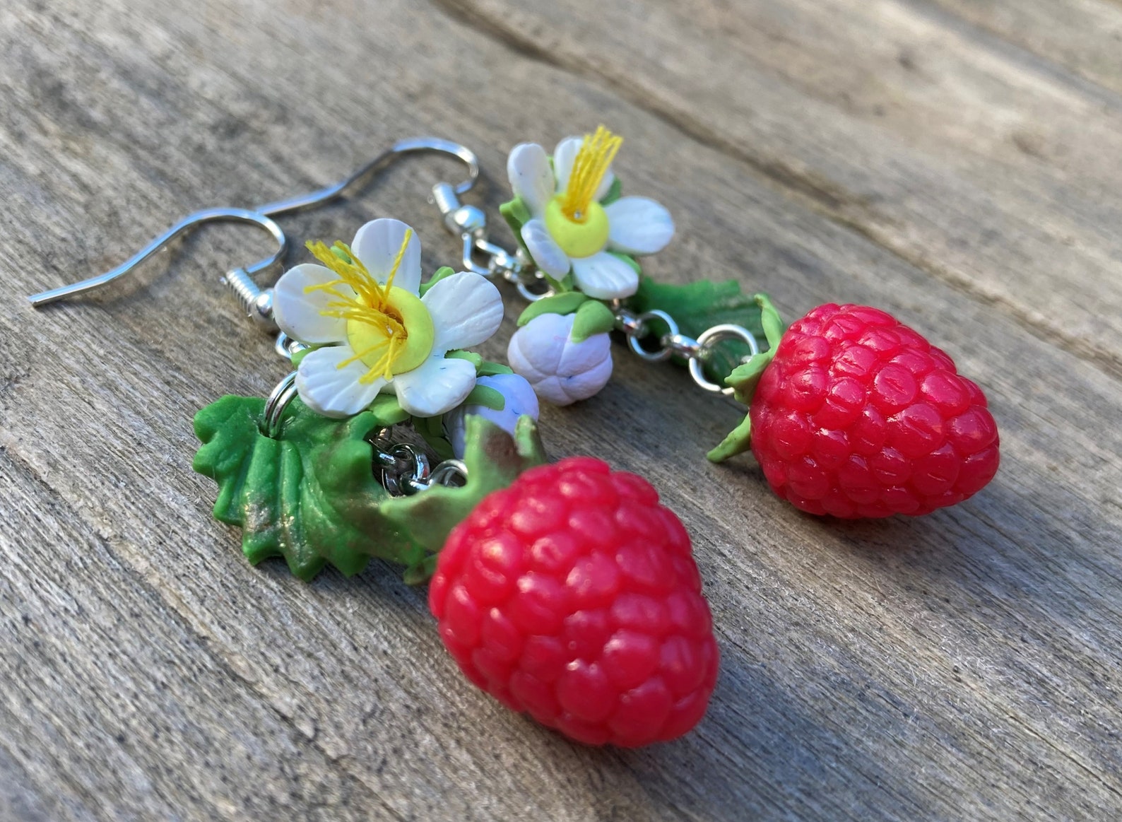 Raspberry Bracelet Handmade Polymer Clay - Etsy UK