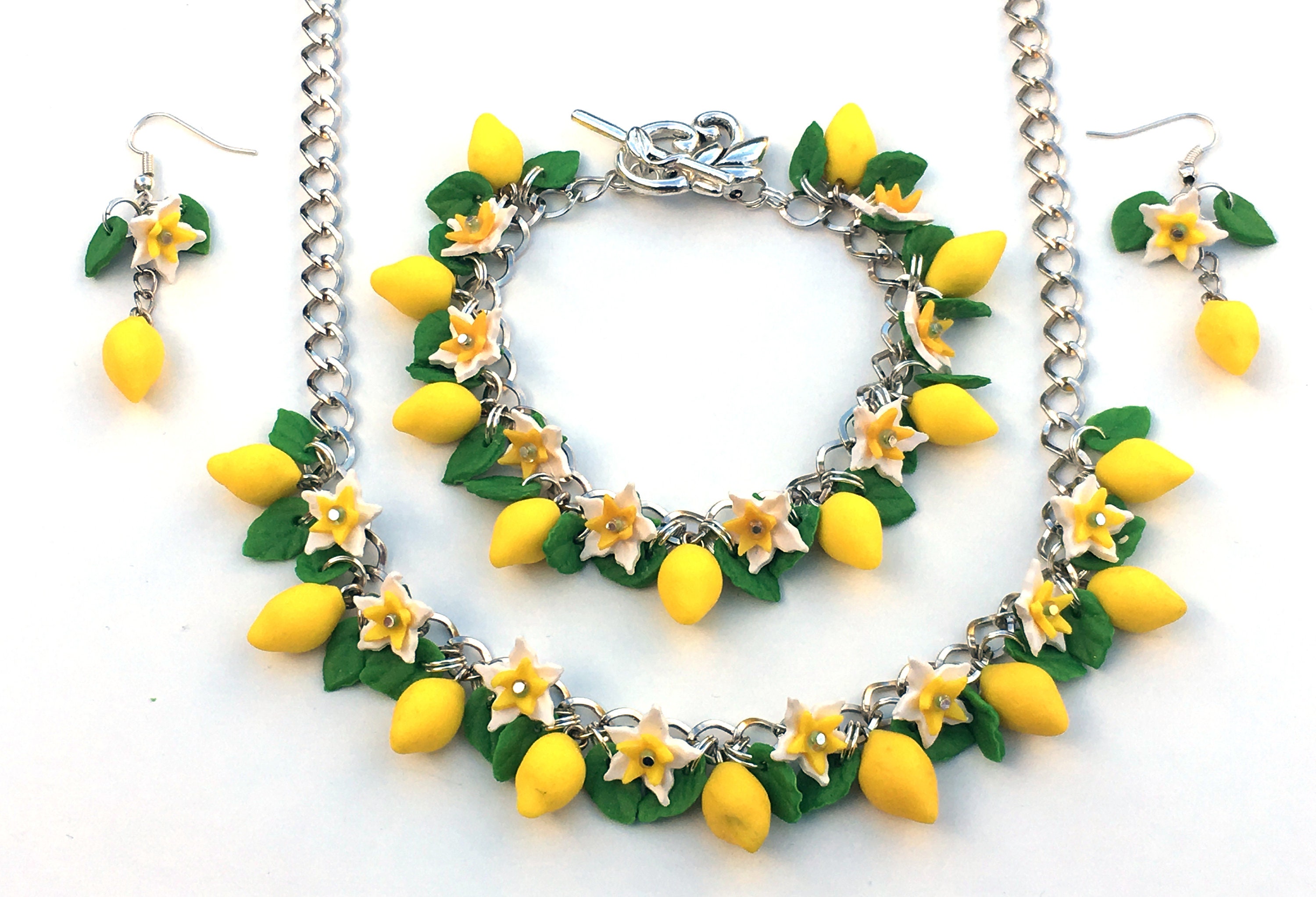 Lemon Bracelet Handmade Stunning Summer Bracelet - Etsy UK