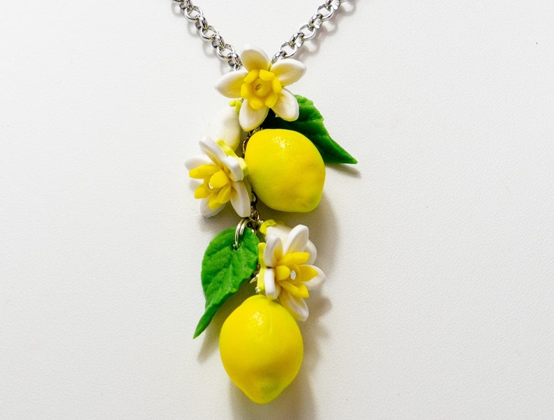 Lemon Pendant. Long Necklace - Etsy