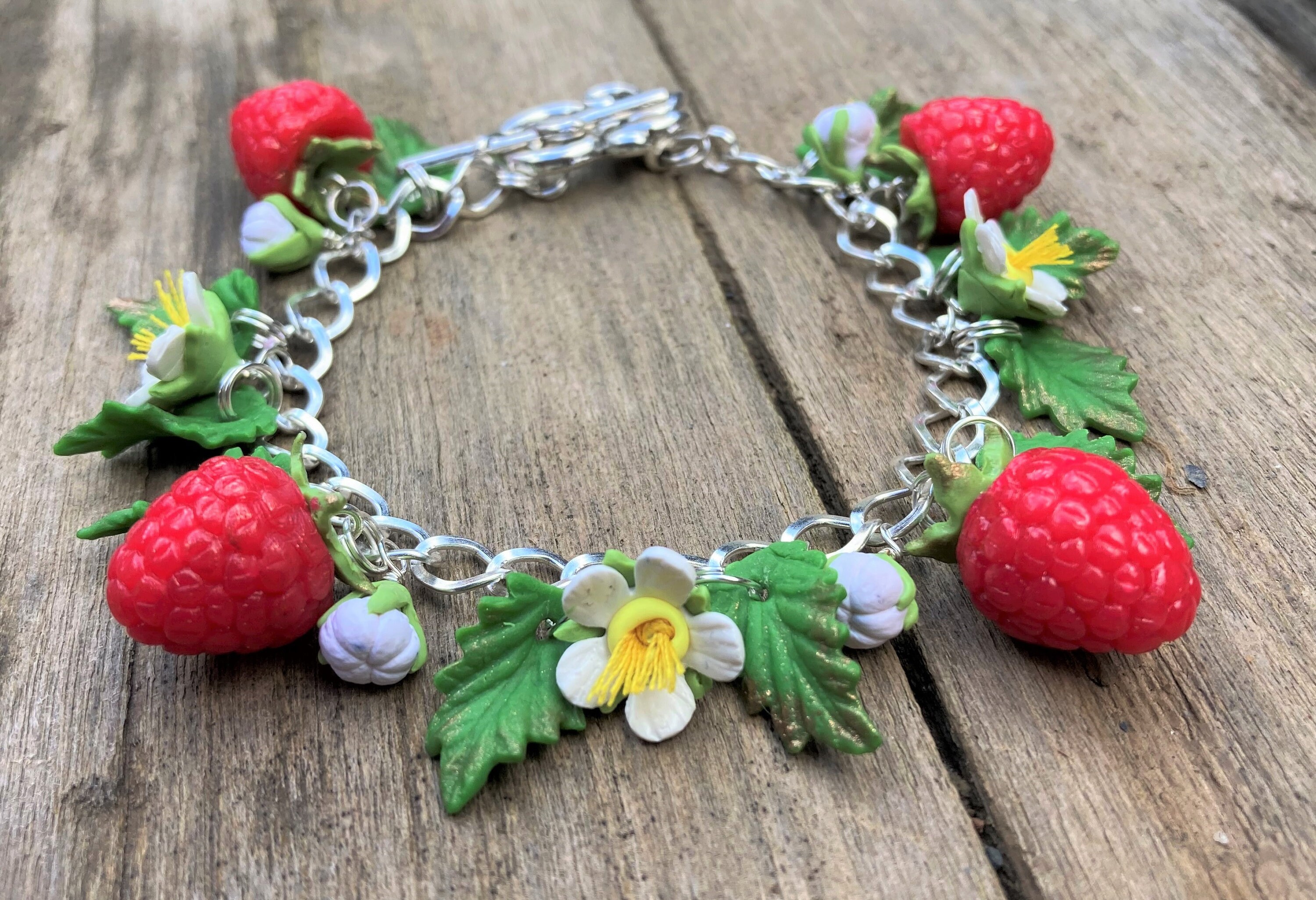 Raspberry Necklace Handmade Stunning Summer Necklace - Etsy