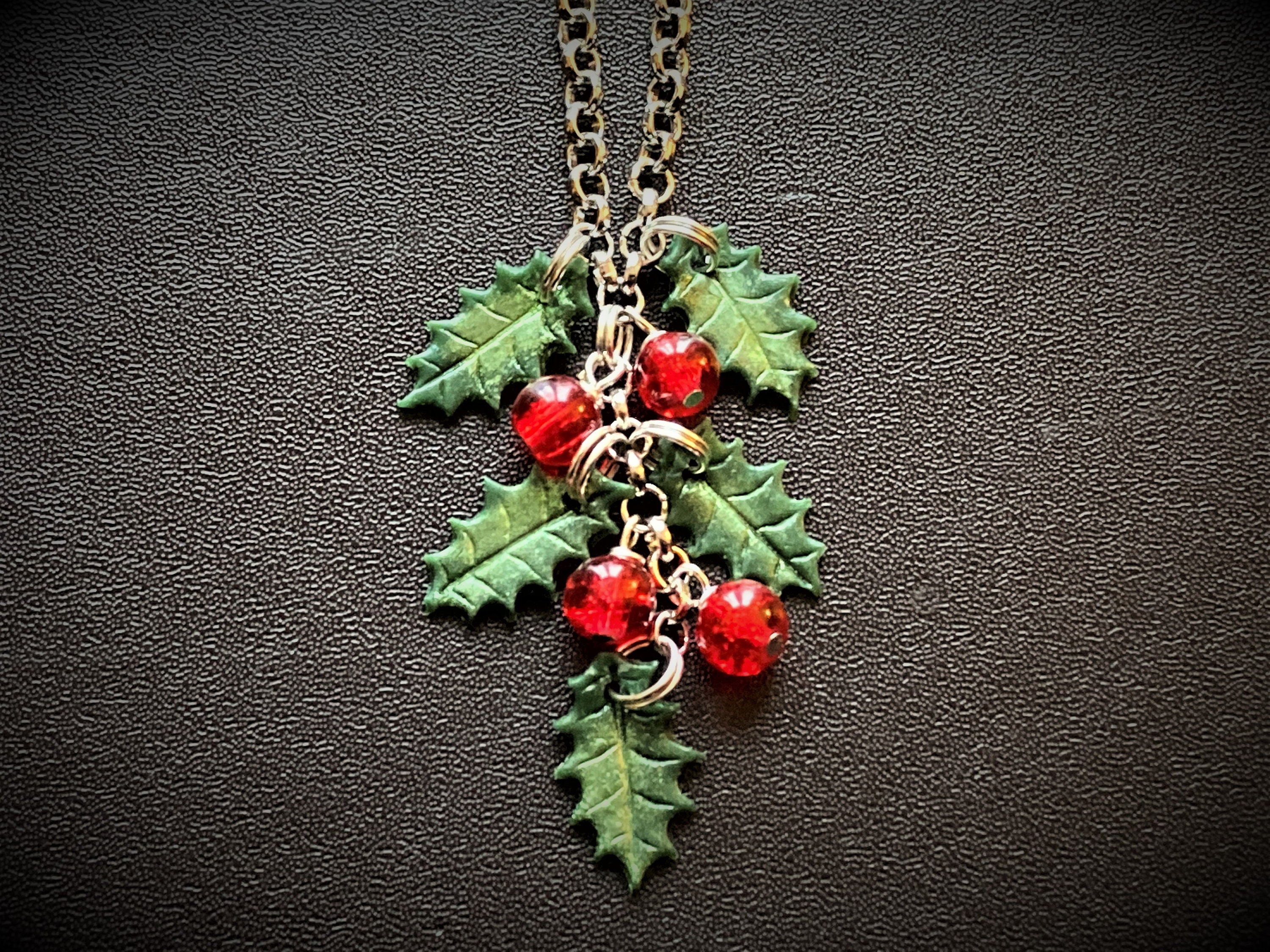 Holly Earrings Handmade Sterling Silver Christmas Dangle - Etsy UK