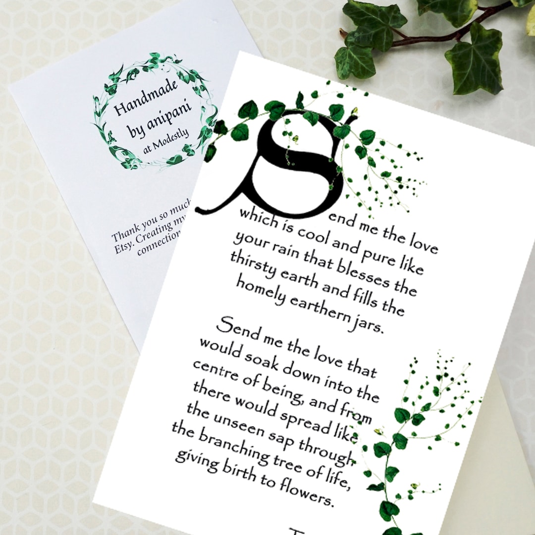 Love Quotation Card With Personalised Greeting Inside, Romantic Card ...