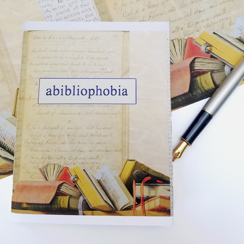 Handmade Artist Book of Quotation and Illustration Abibliophobia, Book ...