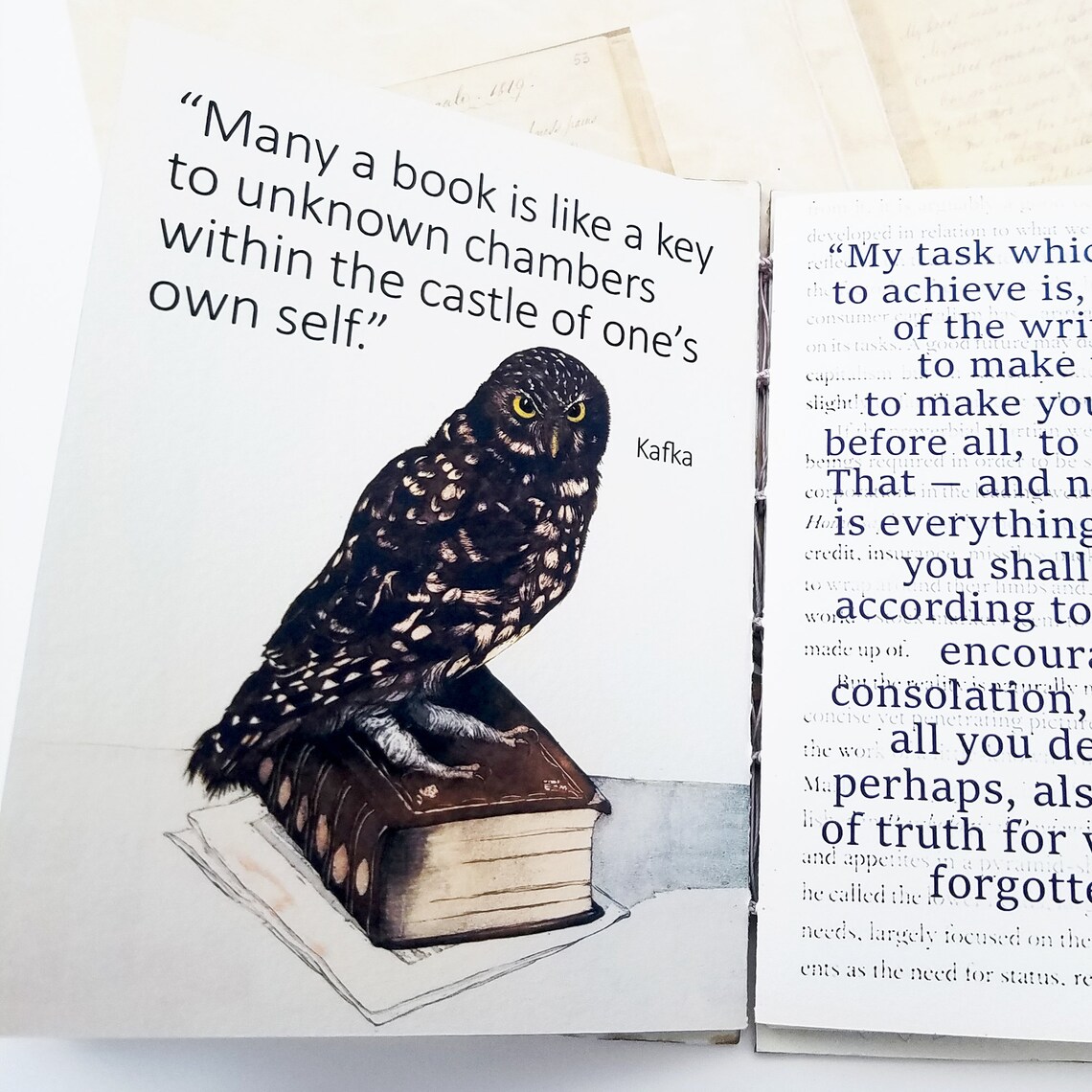 Handmade Artist Book of Quotation and Illustration - Etsy UK