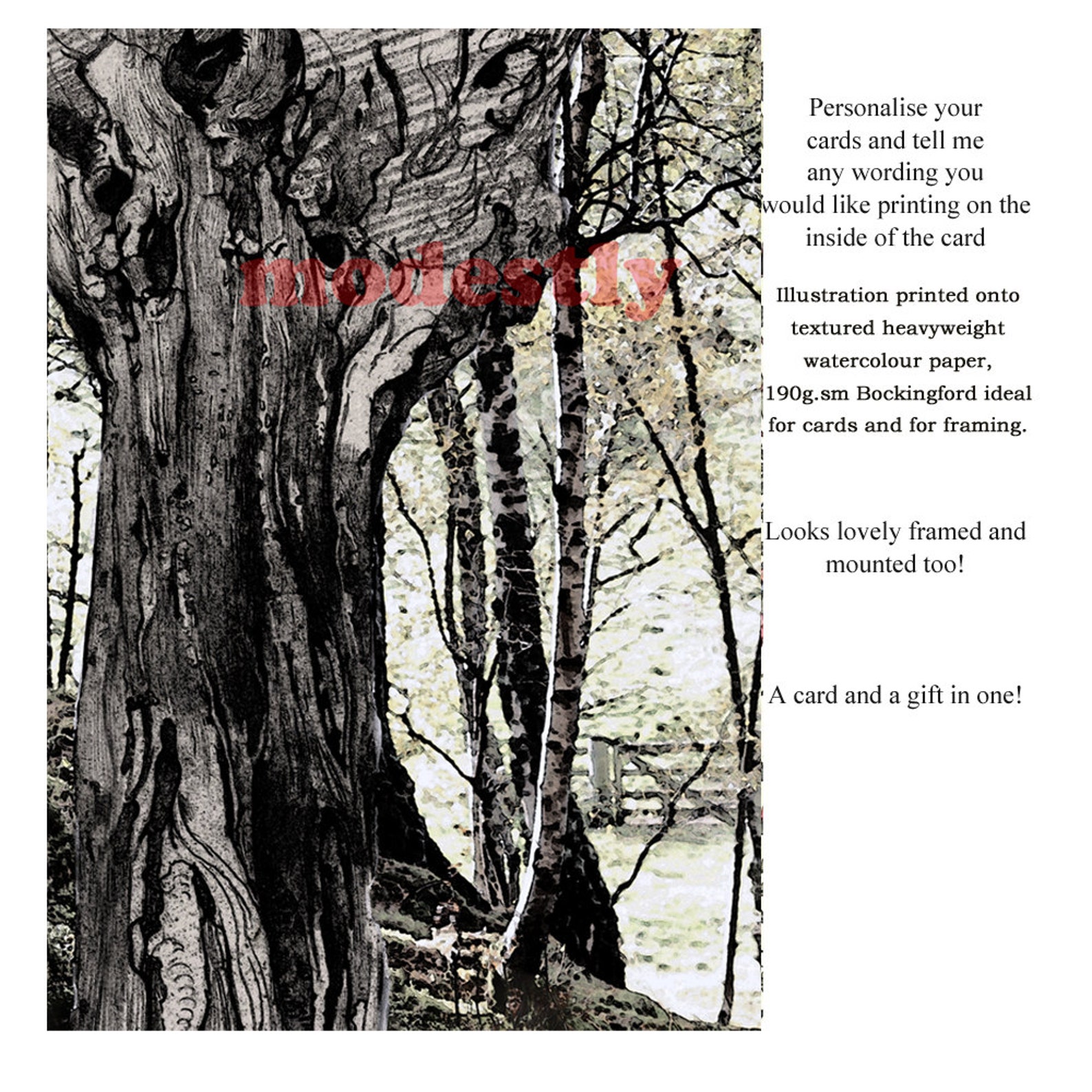 Nature Custom Greeting Card Nature Lovers Card - Etsy