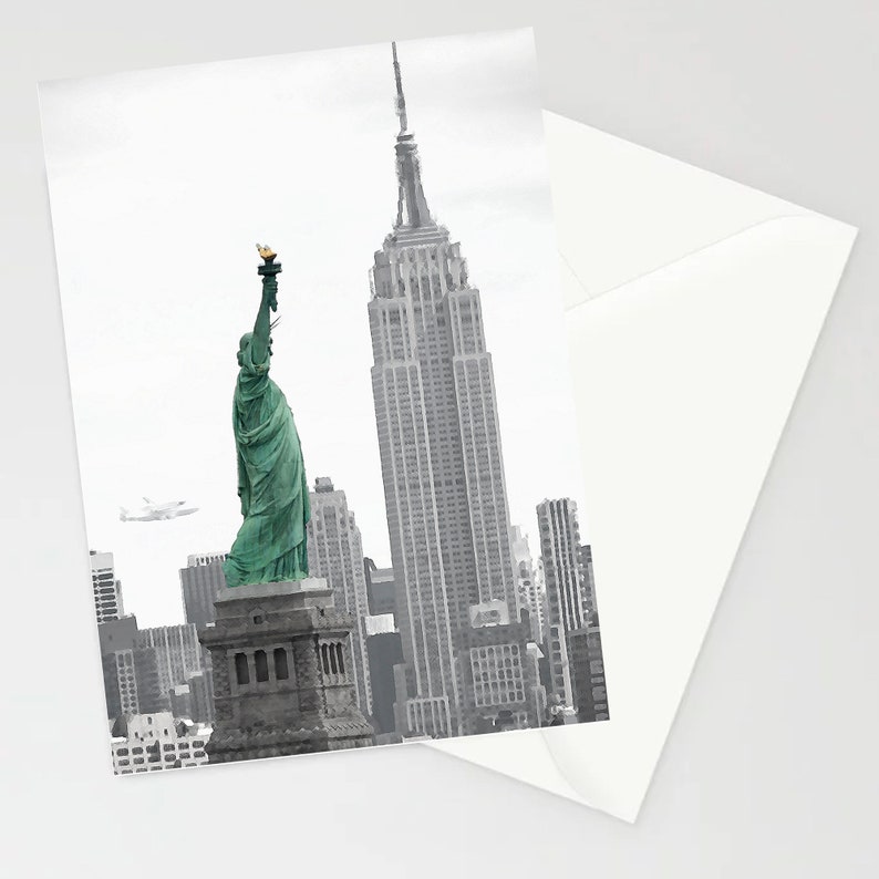 Personalized Birthday Card of the Statue of Liberty - Etsy