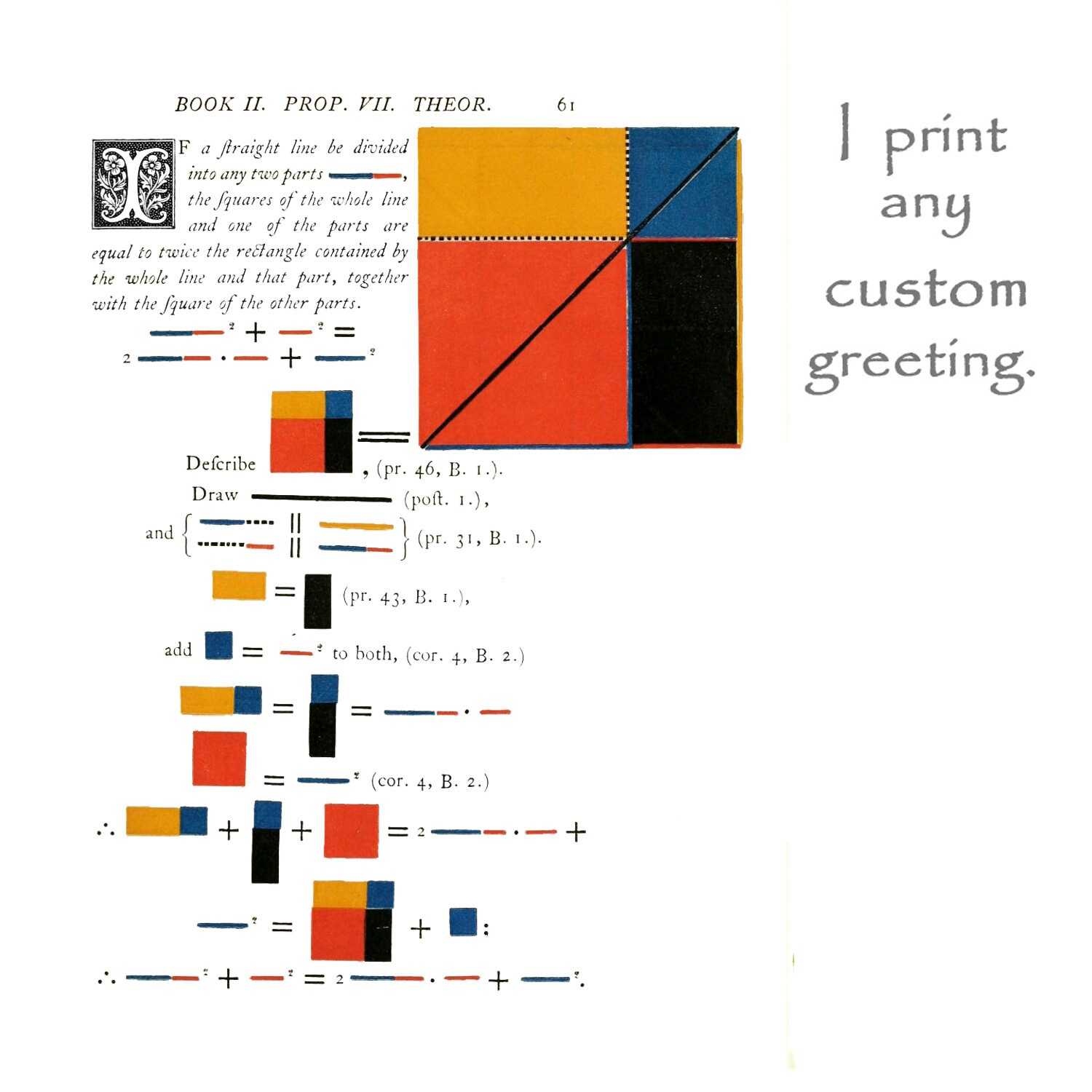 Geek Greetings Card With Custom Text for Math Lovers, Maths Card, - Etsy UK