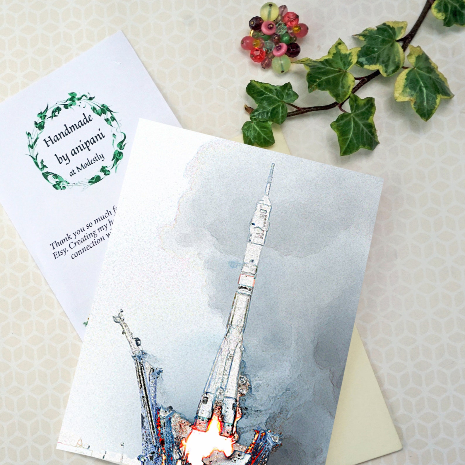 Rocket Space Greetings Card With Own Words Greeting - Etsy UK
