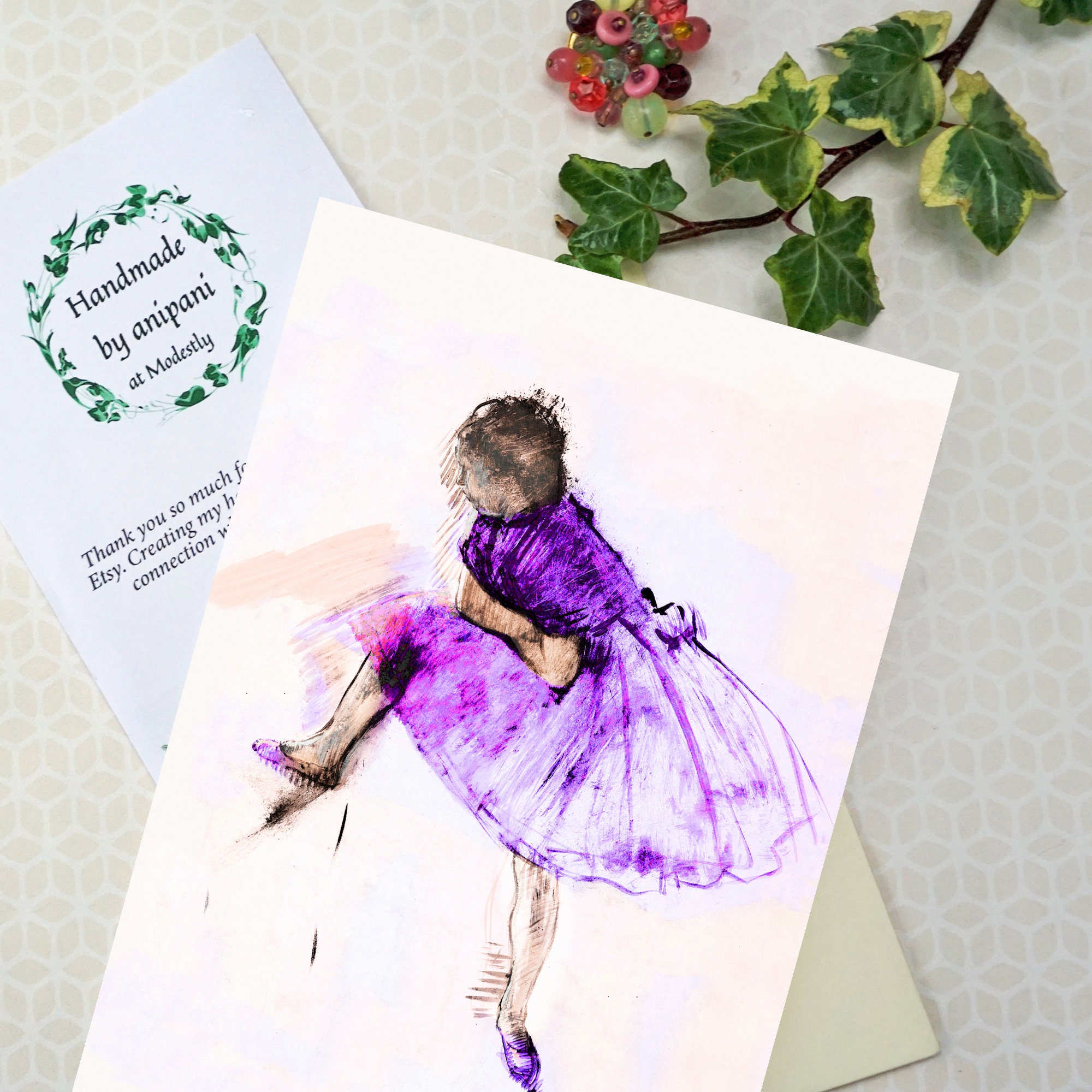 Ballet Dancer Greetings Card, Personalized Birthday Card, Birthday Card ...