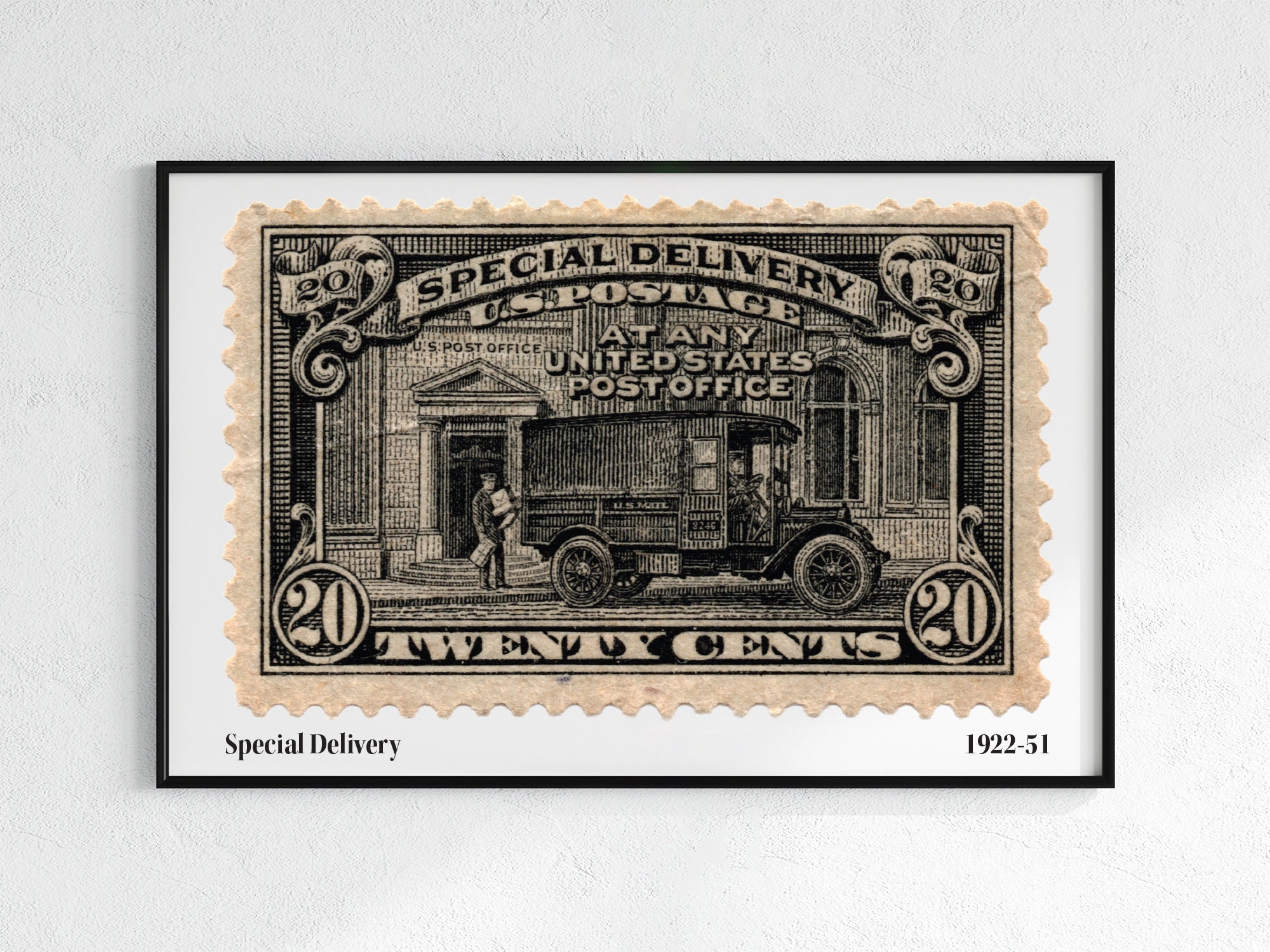 1922-51 Postage Stamp Poster US Postage Special Delivery - Etsy