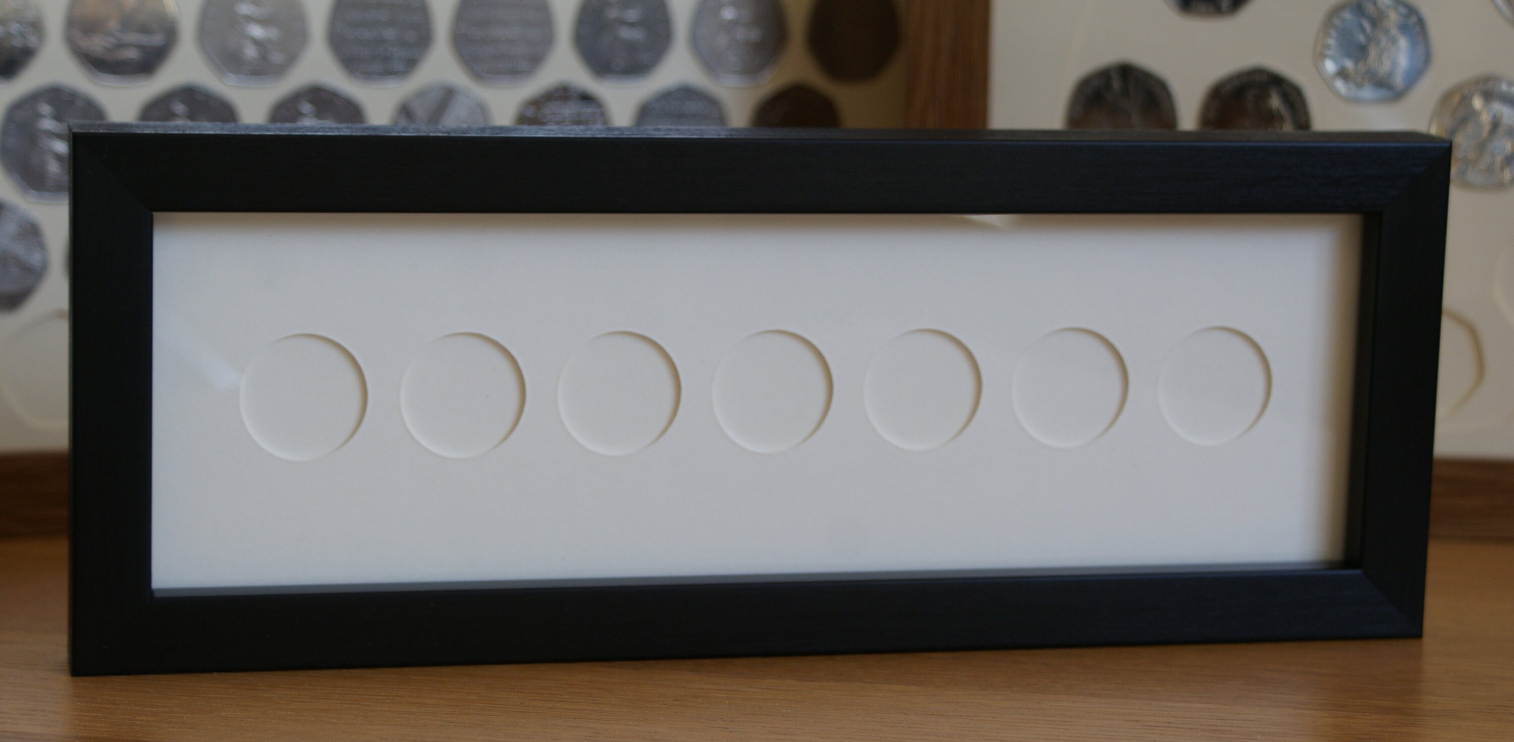 Display Frame for UK 10p Coins - Black Wall Hanging Case for Ten Pence ...