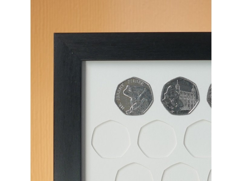 Display Frame for UK 50p Coins Wall Hanging Case for 33 Fifty Pence ...