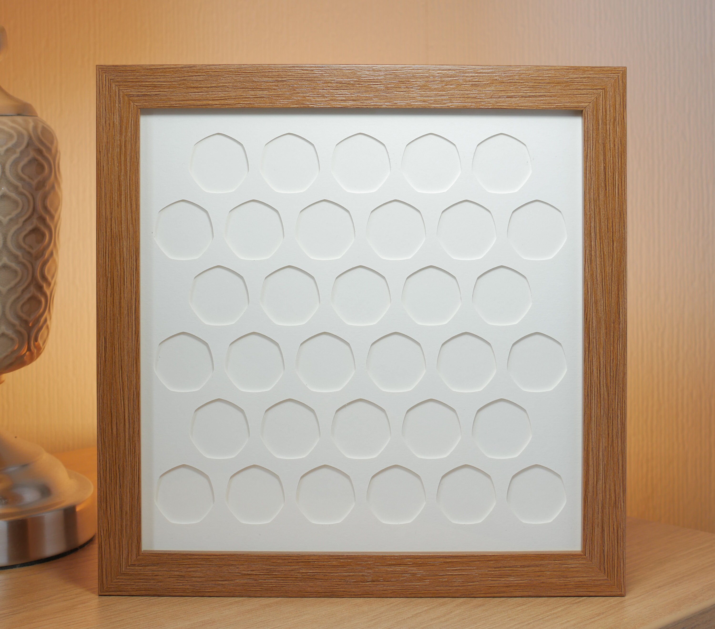 Display Frame for UK 50p Coins Wall Hanging Case for 33 Fifty Pence ...