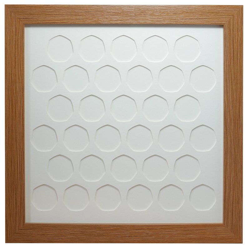 Display Frame for UK 50p Coins Wall Hanging Case for 33 Fifty Pence ...
