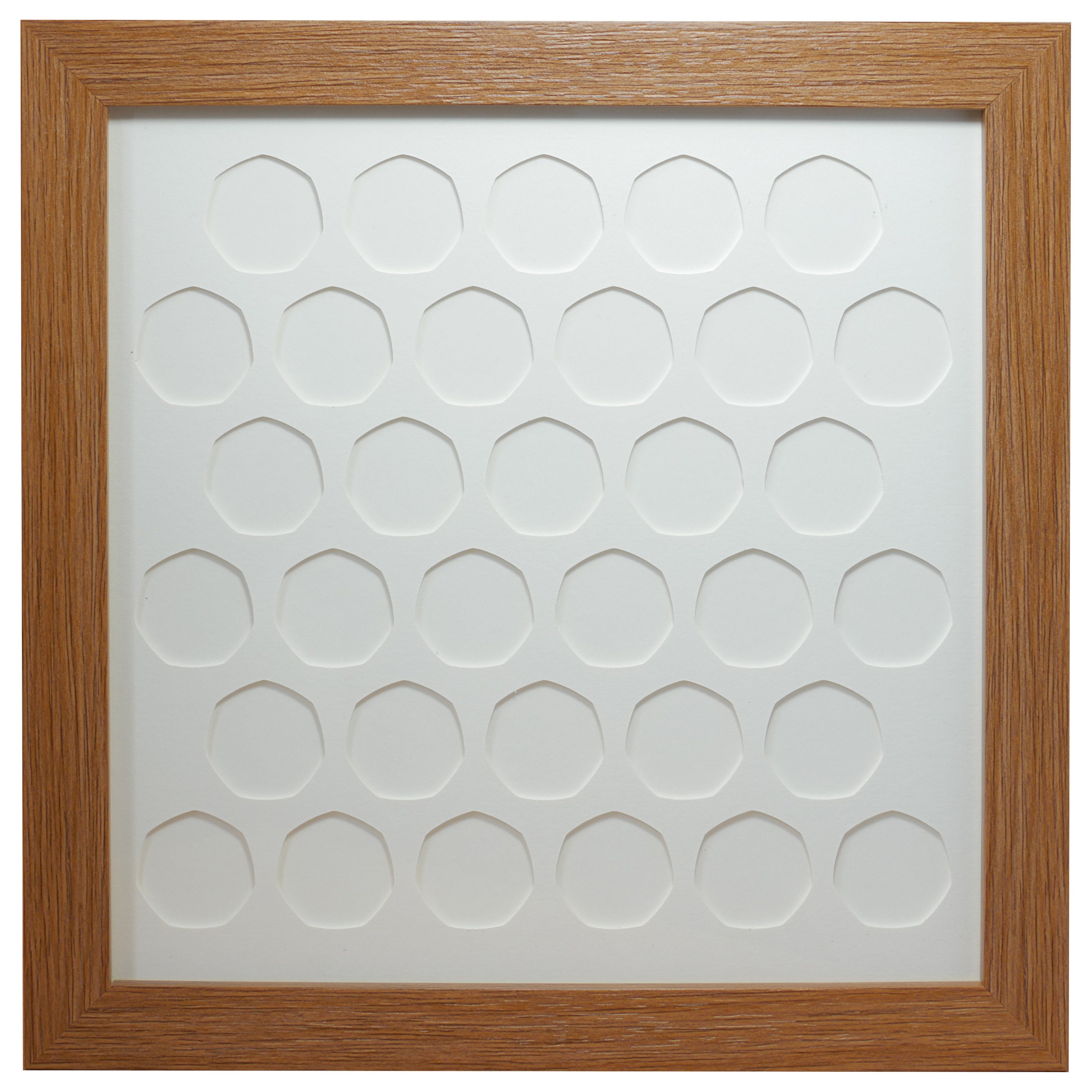 Display Frame for UK 50p Coins Wall Hanging Case for 33 Fifty Pence ...