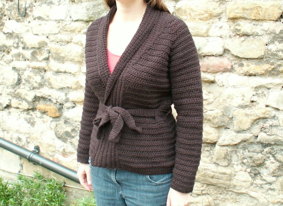 Crochet Wrap-around Cardigan Pattern - Etsy