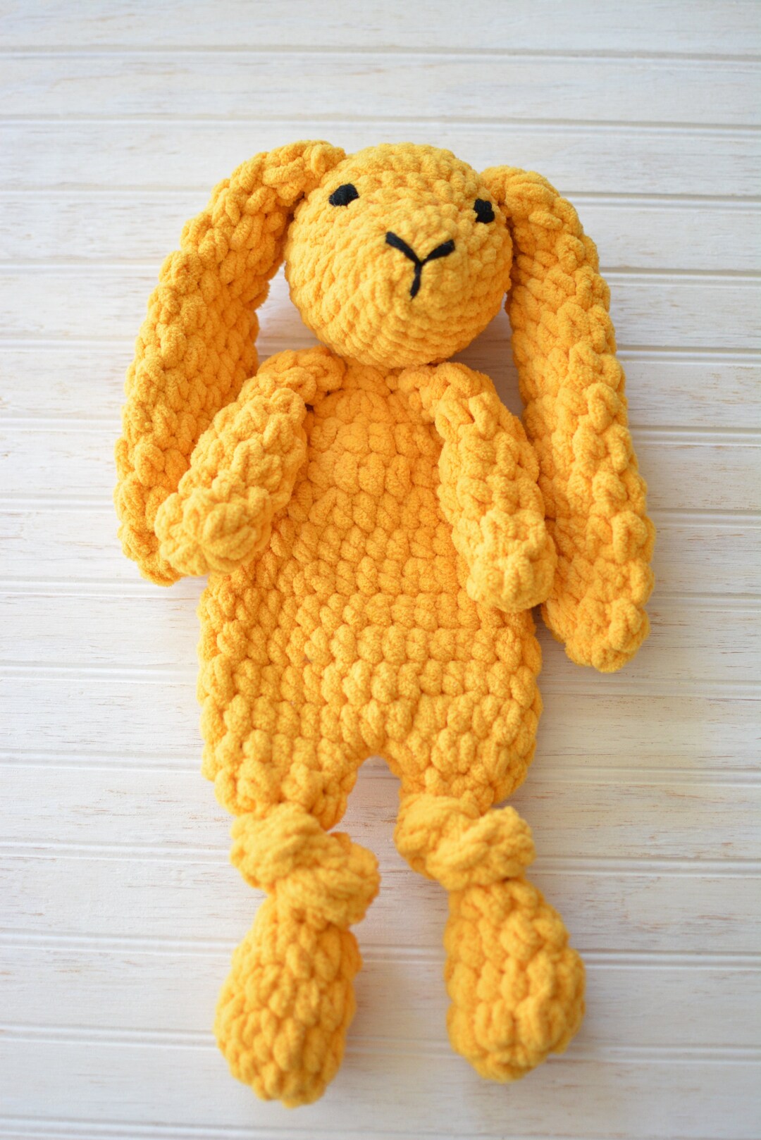 Sunny Bunny Lovey, Yellow Bunny Plushie, Bunny Stuffie, Easter Bunny ...