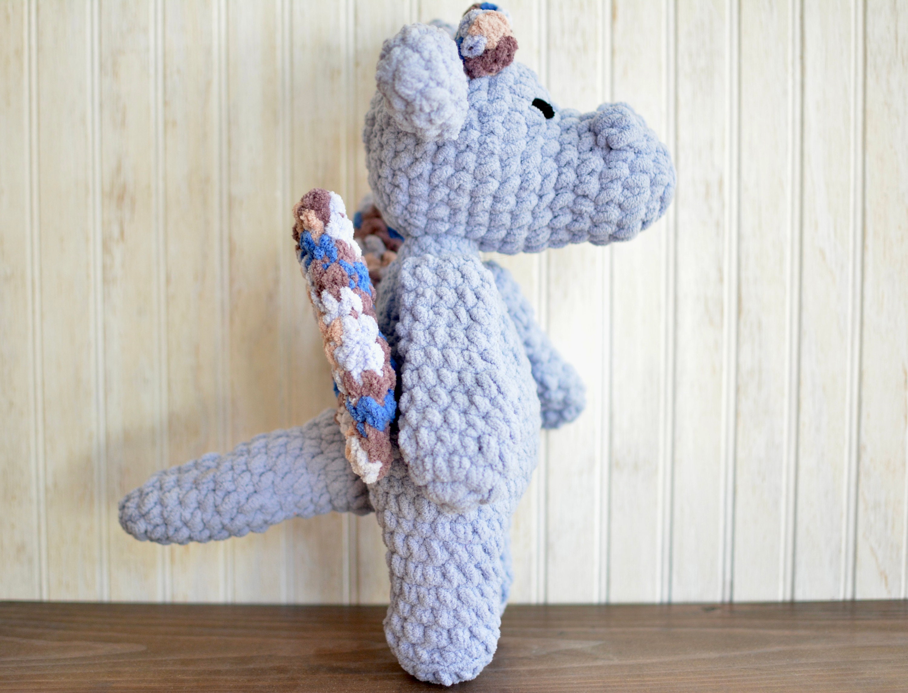 Large Dragon Stuffie, Blue Dragon Stuffed Animal, Birthday Gift ...