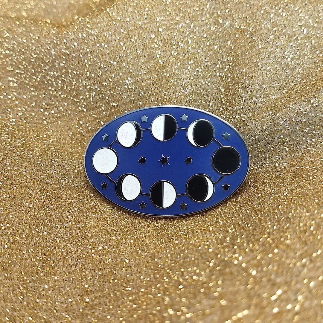 Moon Phases Enamel Pin - Etsy