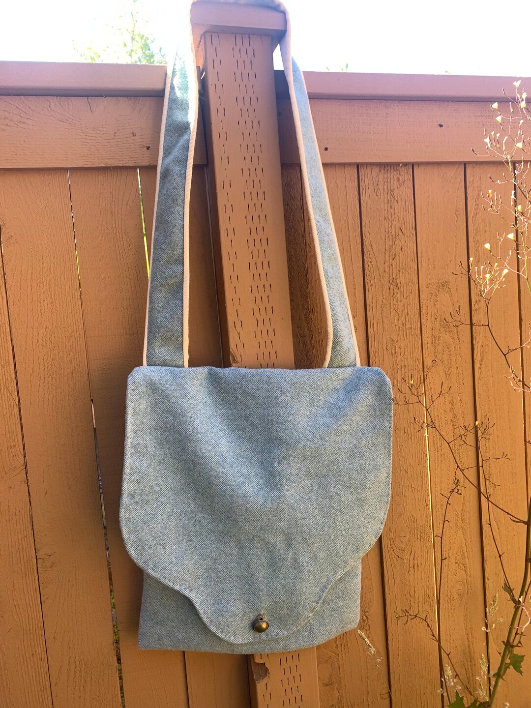 Heavy Wool and Linen Forage Bag - Etsy