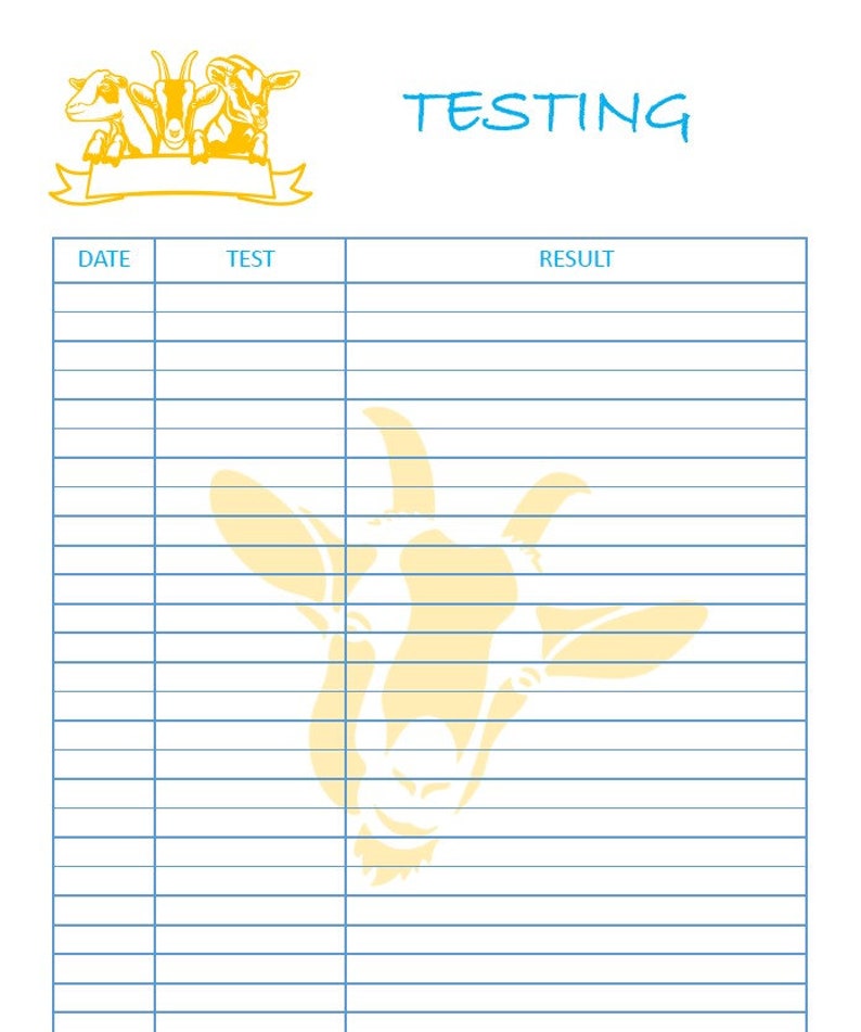 Printable Goat Records Set - Etsy