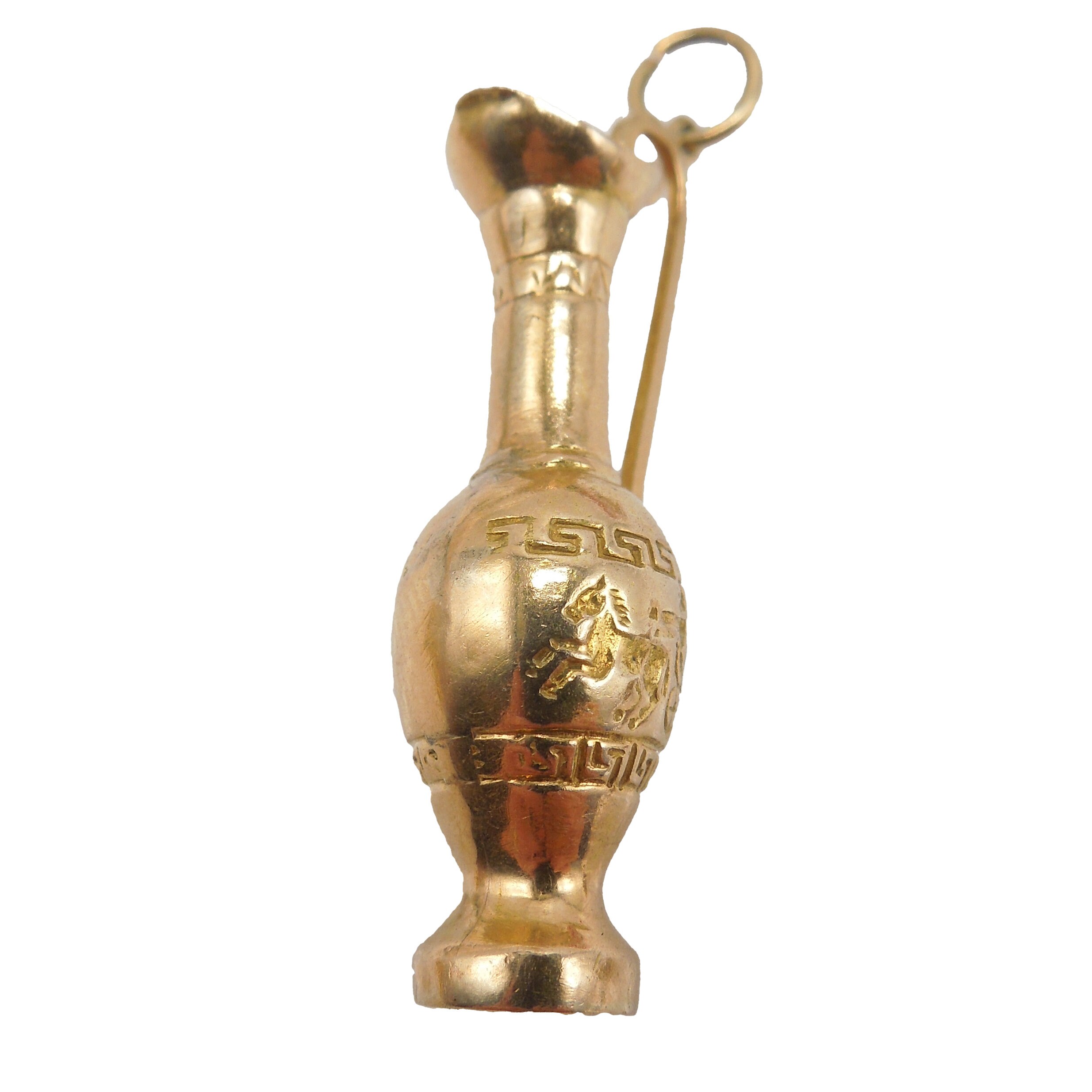 Gold Charms for Charm Bracelet - Greek Soldier, Greek Amphora - Etsy