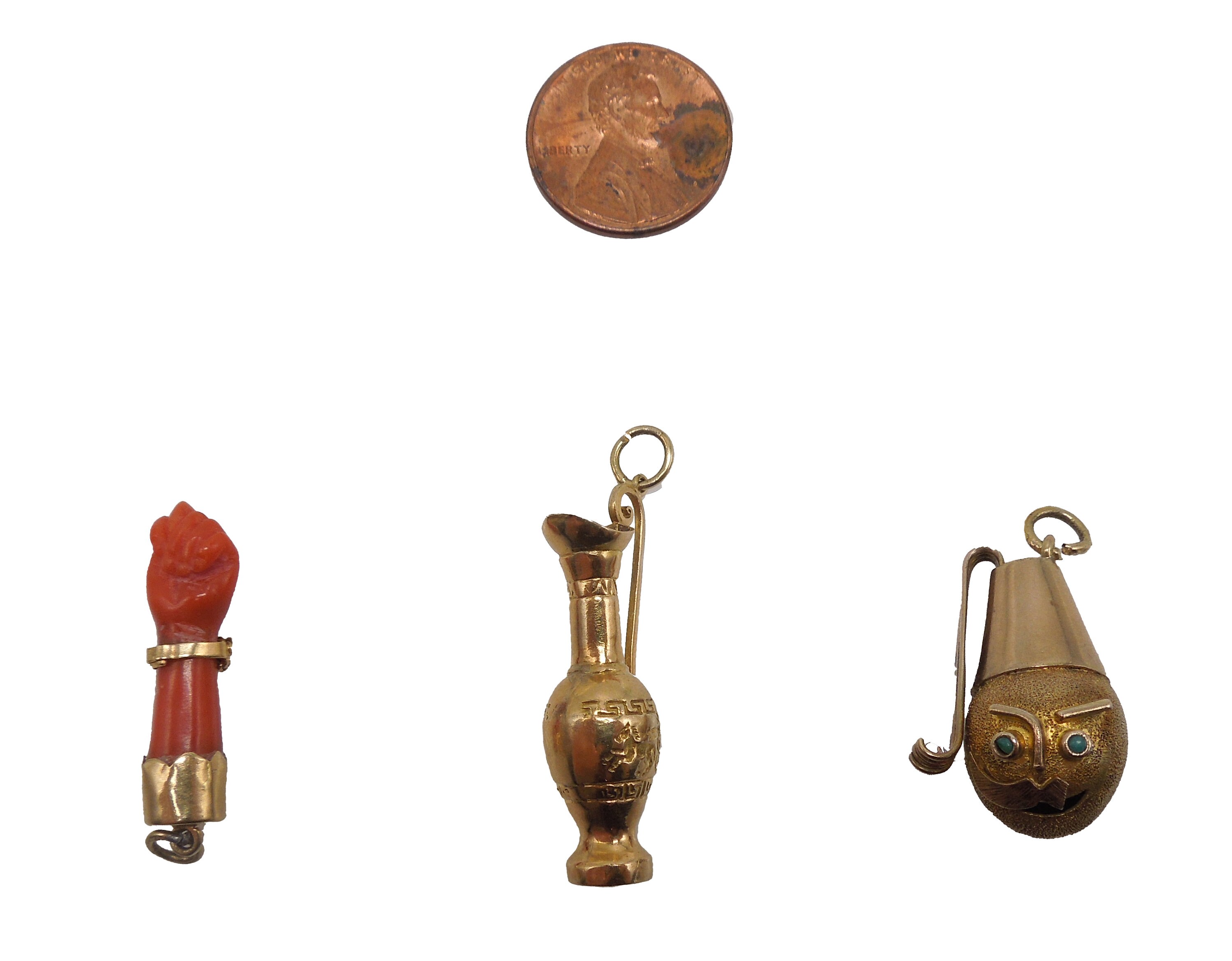Gold Charms for Charm Bracelet - Greek Soldier, Greek Amphora - Etsy