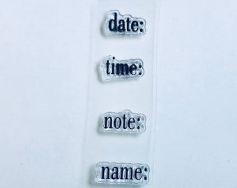 Name and date stamp | Etsy