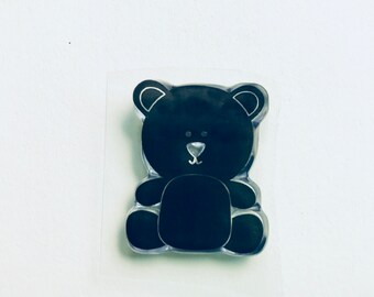 Teddy bear stamp | Etsy