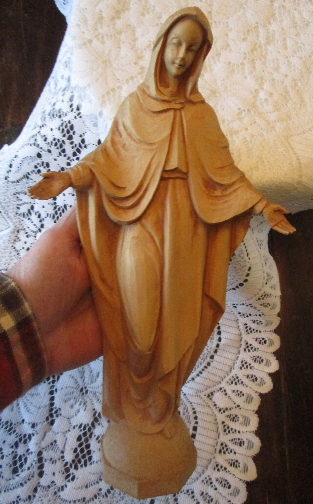 12.25 In, Vintage Madonna, Madonna Figurine, Madonna Statue, Virgin Mary, Religious Decor ...