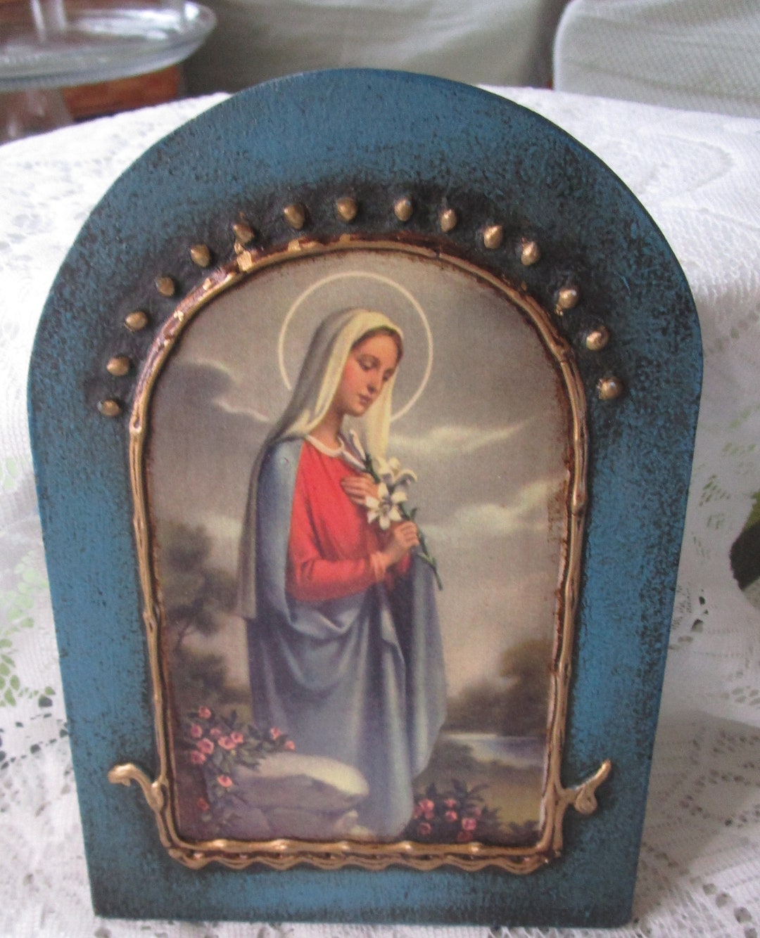 Hand Painted, Religious Icon, Religious Art, Madonna, Religious Decor ...