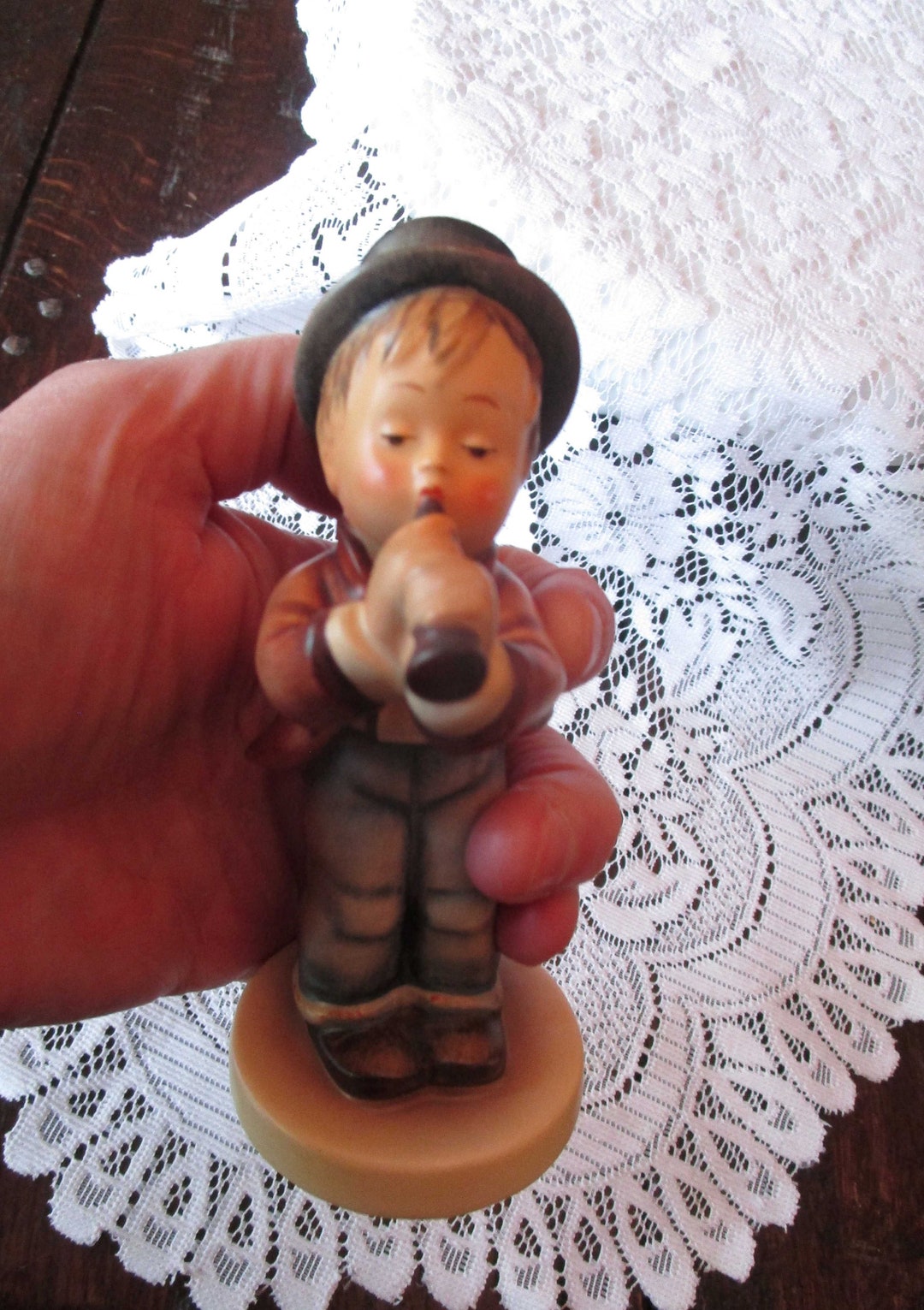 1950s, Hummel Figurine, Horn Player, Full Bee, Hummel Musician, Vintage ...