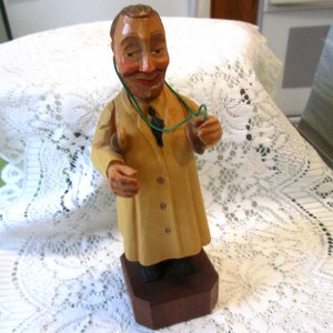 Vintage Carving, Doctor, Surgeon, Doctor Figurine, Doctor Office Decor ...