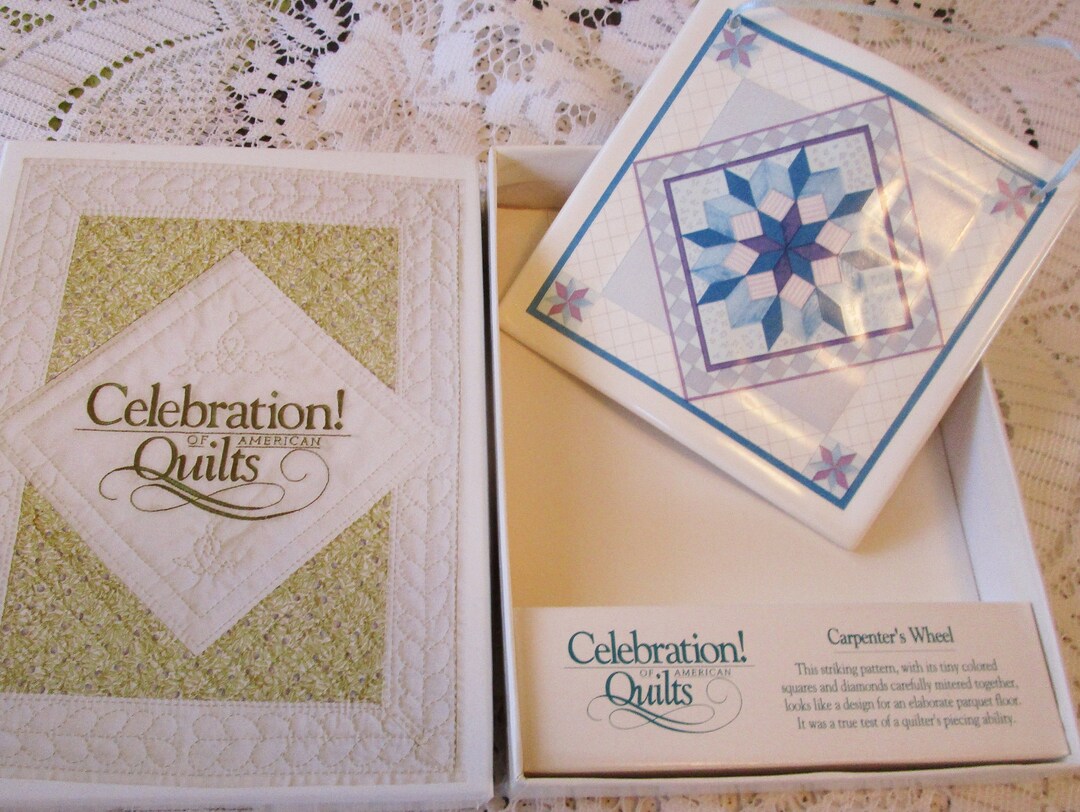 1992, Quilt Ornament, Porcelain Ornament, Quilter Gift, Carpenters ...