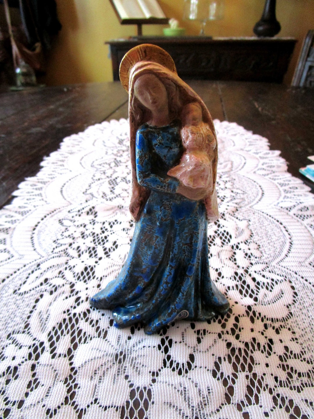 French Pottery, Virgin Mary, French Faience, Madonna, Religious ...