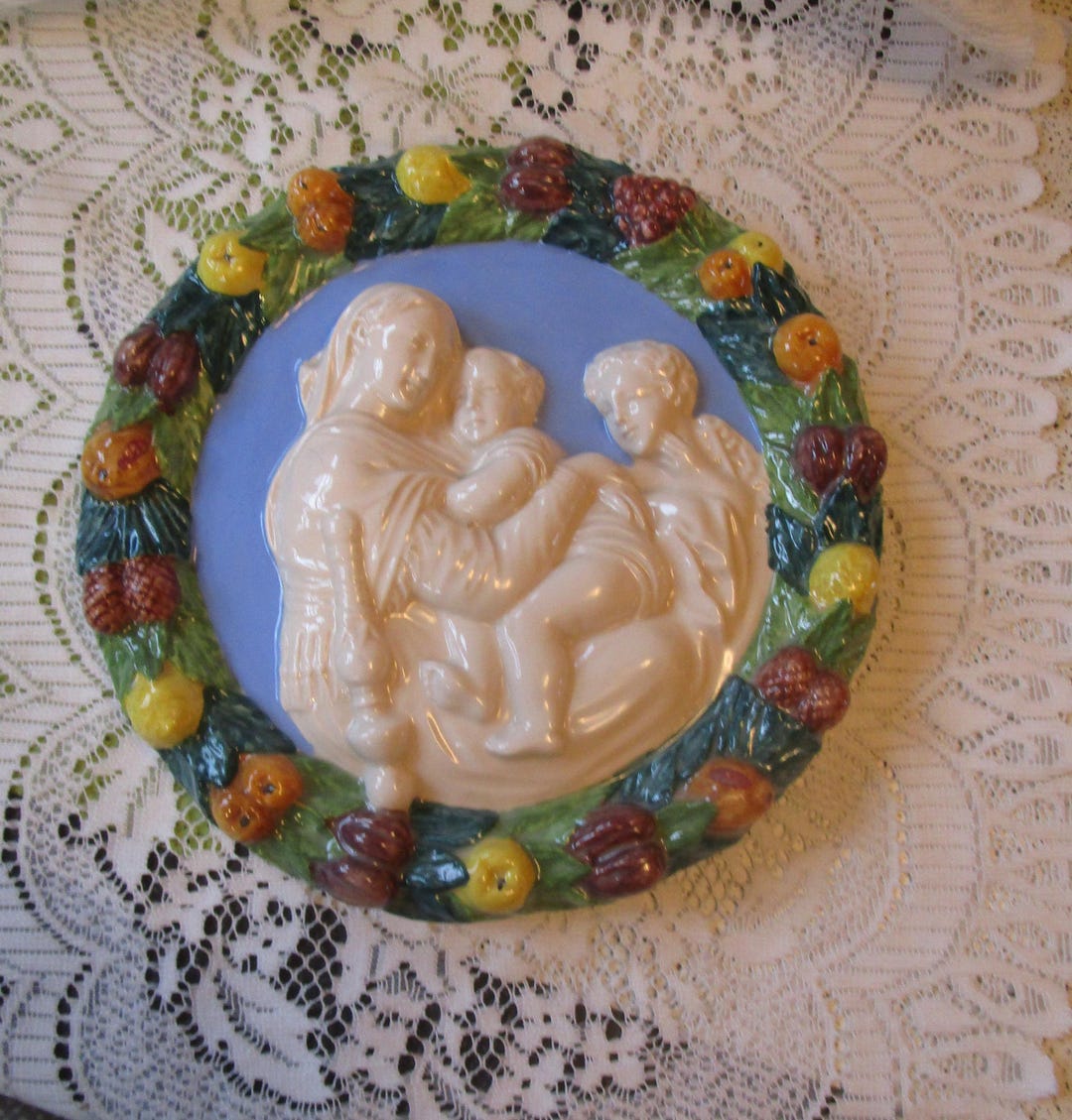 Della Robia, Italian Pottery, Religious Decor, Italian Porcelain, Wall ...