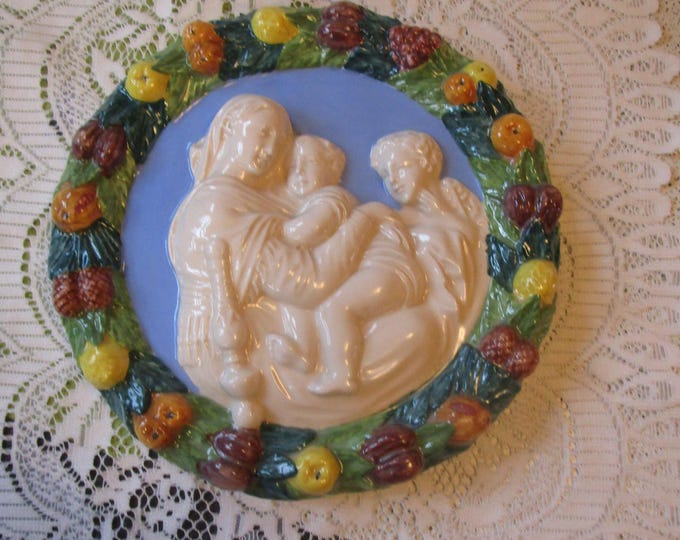 Della Robia, Italian Pottery, Religious Decor, Italian Porcelain, Wall ...