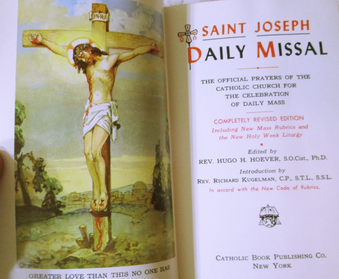 1963, Saint Joseph Missal, Holy Book, Religious Books, Vintage Bibles ...